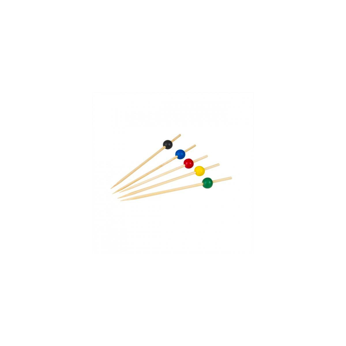 Skewer Bamboo Stick 120mm Coloured Balls on Tip - Hospitality Superstore