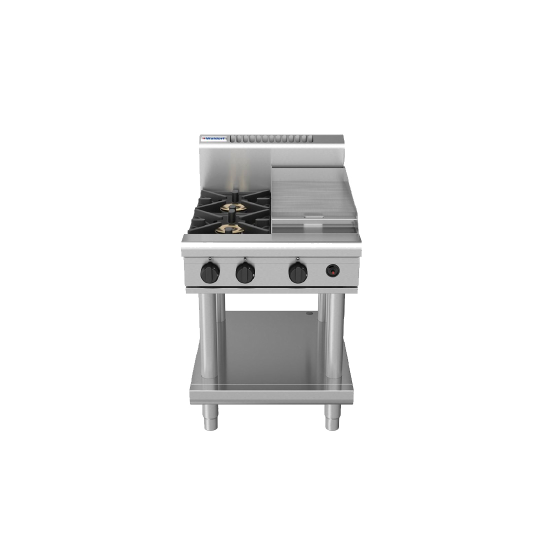 WALDORF Gas Cooktop 2 Burners & Griddle On Stand 600mm RN8403G-LS ...